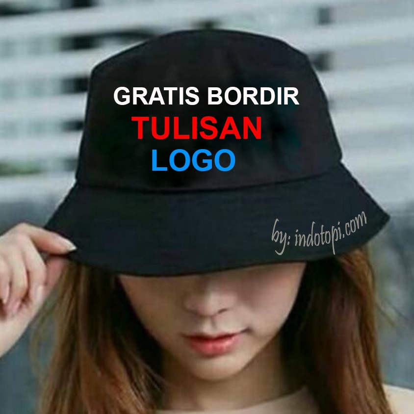 Jual FREE NAMA LOGO TOPI BUCKET HAT CUSTOM BORDIR DESAIN CUSTOM REQUEST ...