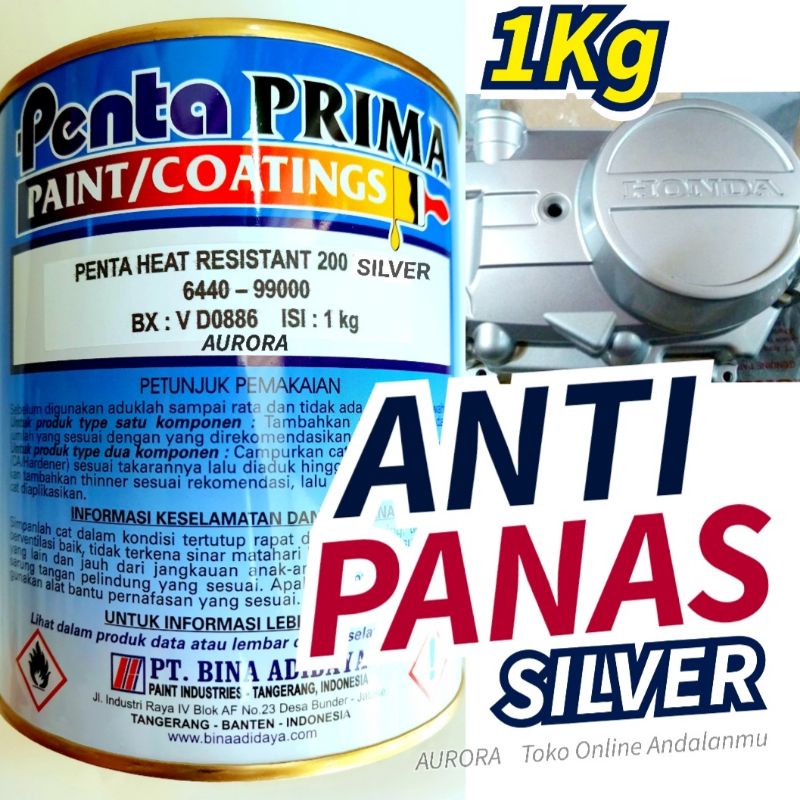 Jual Cat Anti Panas Silver Penta Heat Resistant Tahan Panas Kuat untuk ...
