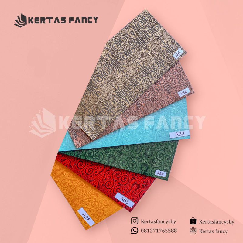 Jual Fancy Paper Motif Seri AB1-AB6 Kertas Souvenir / Kertas cover box ...