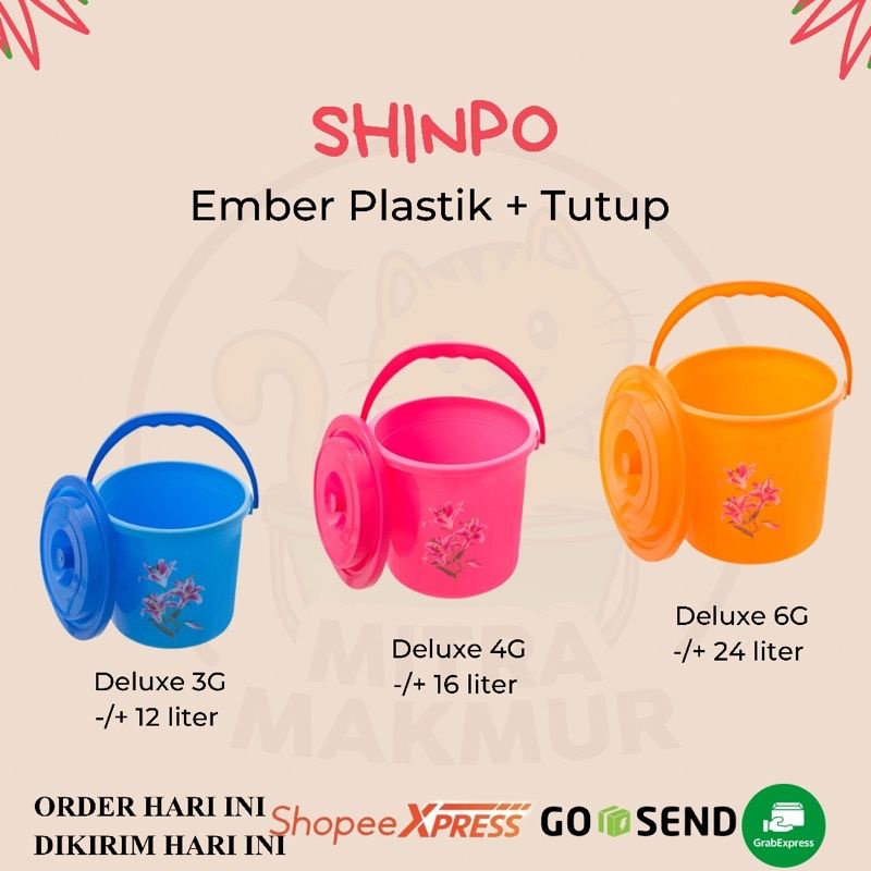 Jual Ember Plastik / Ember Air Merk Shinpo 2,5G 3G 4G 6G | Shopee Indonesia