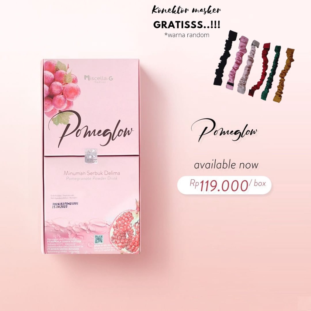 Jual Pomeglow collagen minuman pemutih badan isi 18 colagen drink BPOM ...
