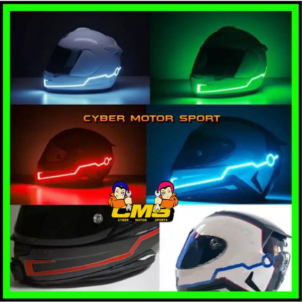 Jual Lampu led DRL Helm motor universal . Sticker lampu helm . lampu ...
