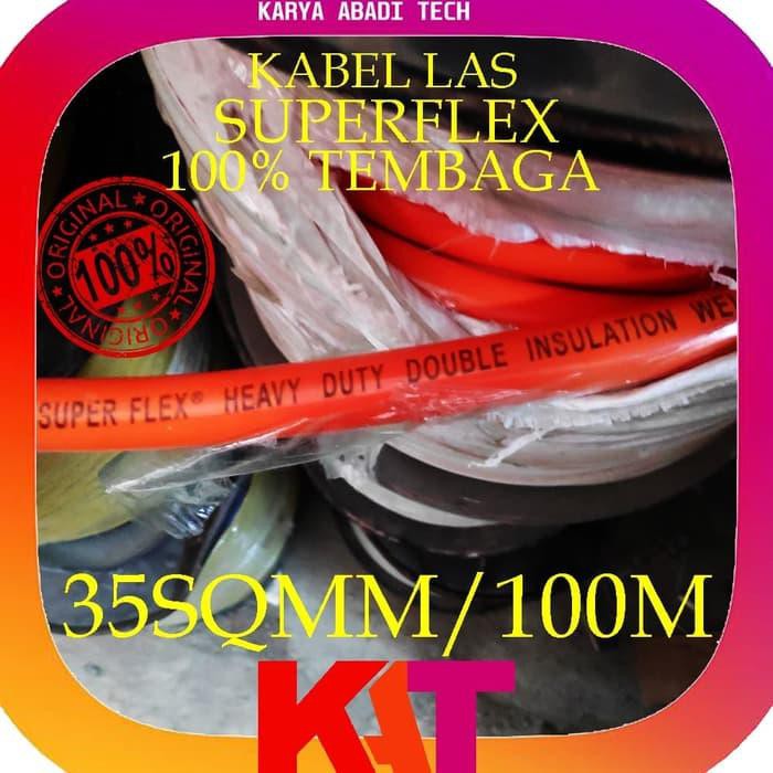 Jual KABEL LAS SUPERFLEX 35MM FULL TEMBAGA / WELDING CABLE 35SQM limited | Shopee Indonesia