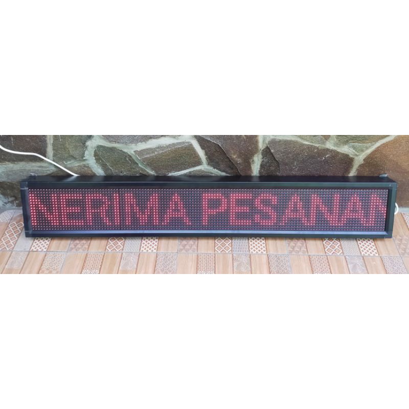 Jual LED 3D Aesthetic Reklame Toko Running Text Papan Iklan Tulisan Berjalan Neon Box Uk 20x100 ...