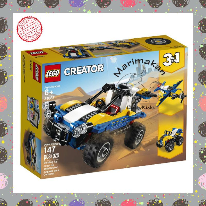 Jual Lego Creator 31087 3 in 1 Dune Buggy Building Kit Mainan Bricks ...