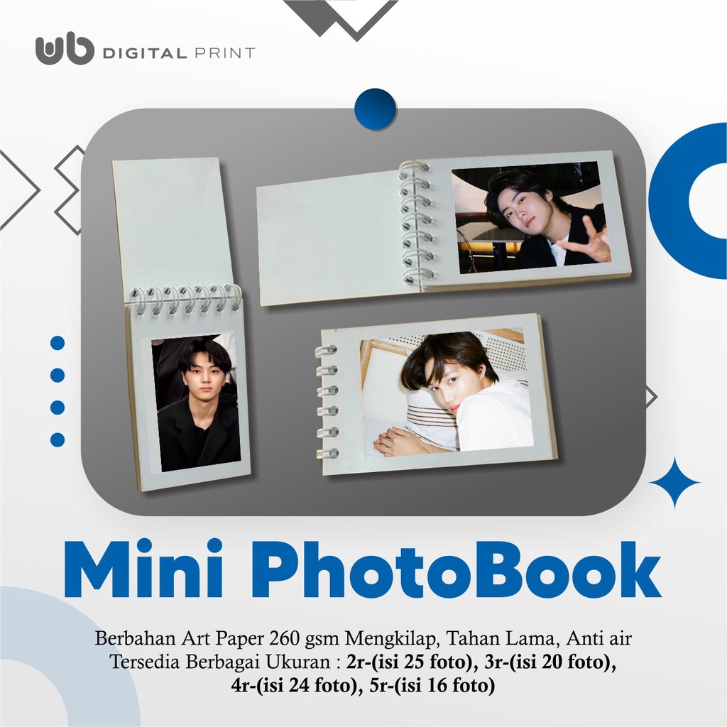 Jual CETAK ALBUM Mini Photobook Spiral Custom Foto Sendiri, Ukuran (2R ...