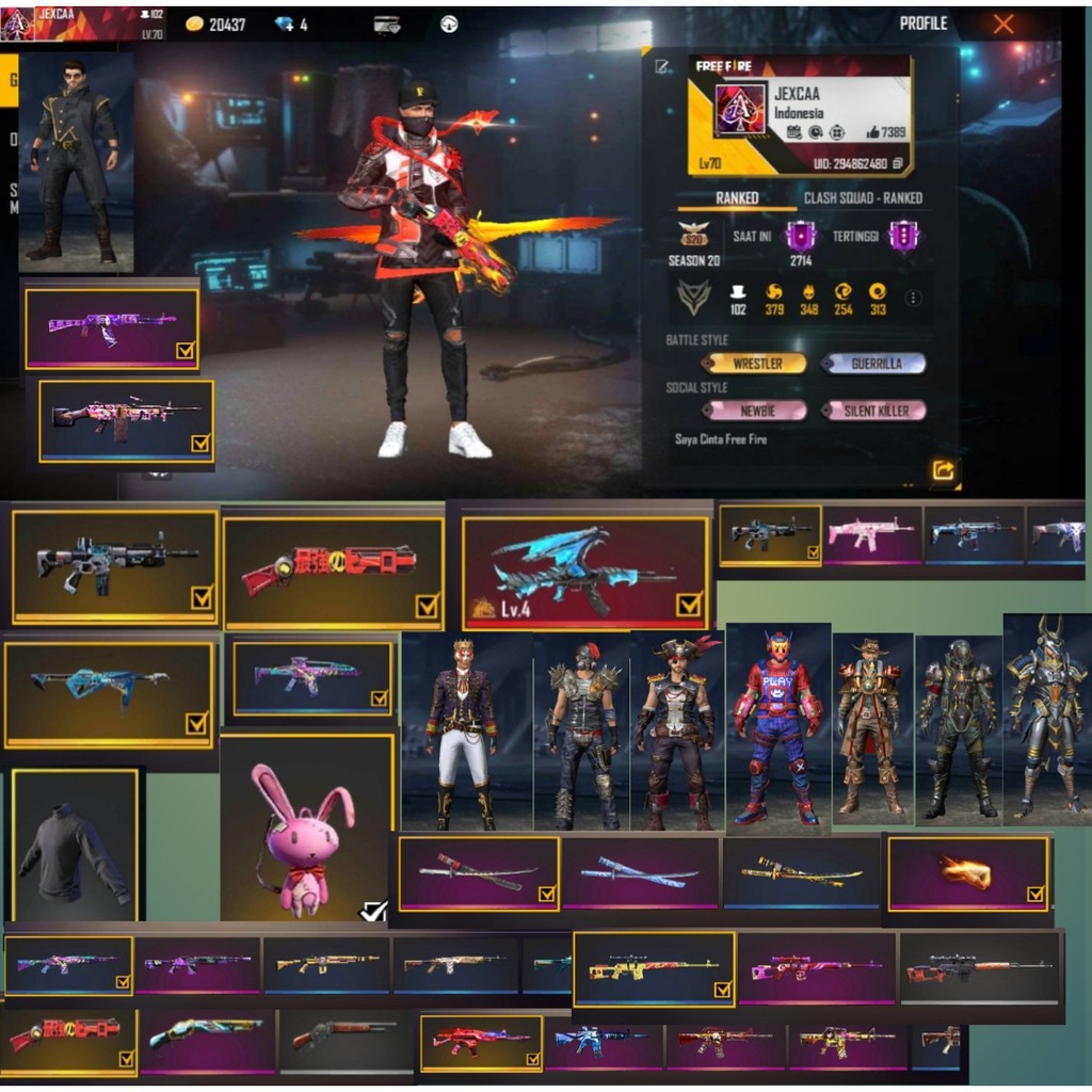 Jual AKUN FF SULTAN MURAH S2-32 IDAMAN OLD | Shopee Indonesia