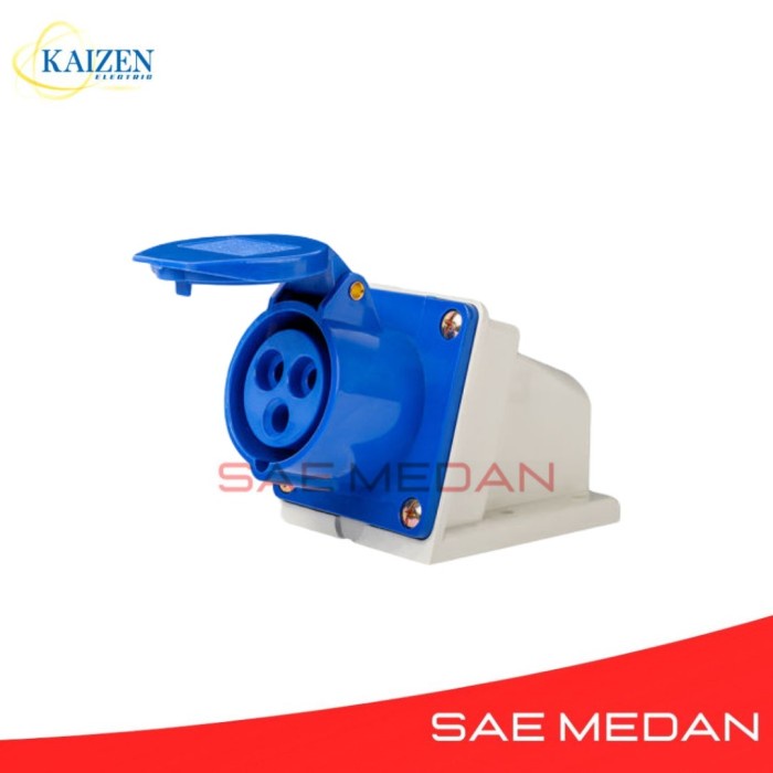 Jual Surface Mounting Socket 3 Pin 32A 123 Soket Dinding CEE untuk Genset | Shopee Indonesia