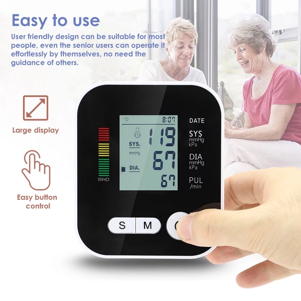 Jual Tensi Meter Electric Blood Pressure Monitor Digital Heart Beat ...
