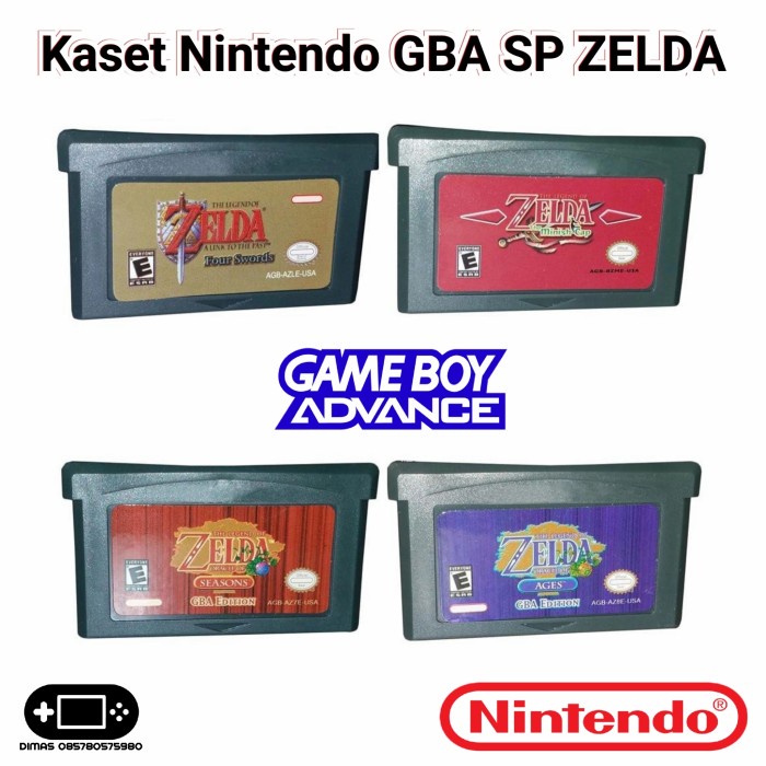 Jual Kaset GBA Gameboy Advance SP Micro NDS DS Lite ZELDA LINK TO THE ...