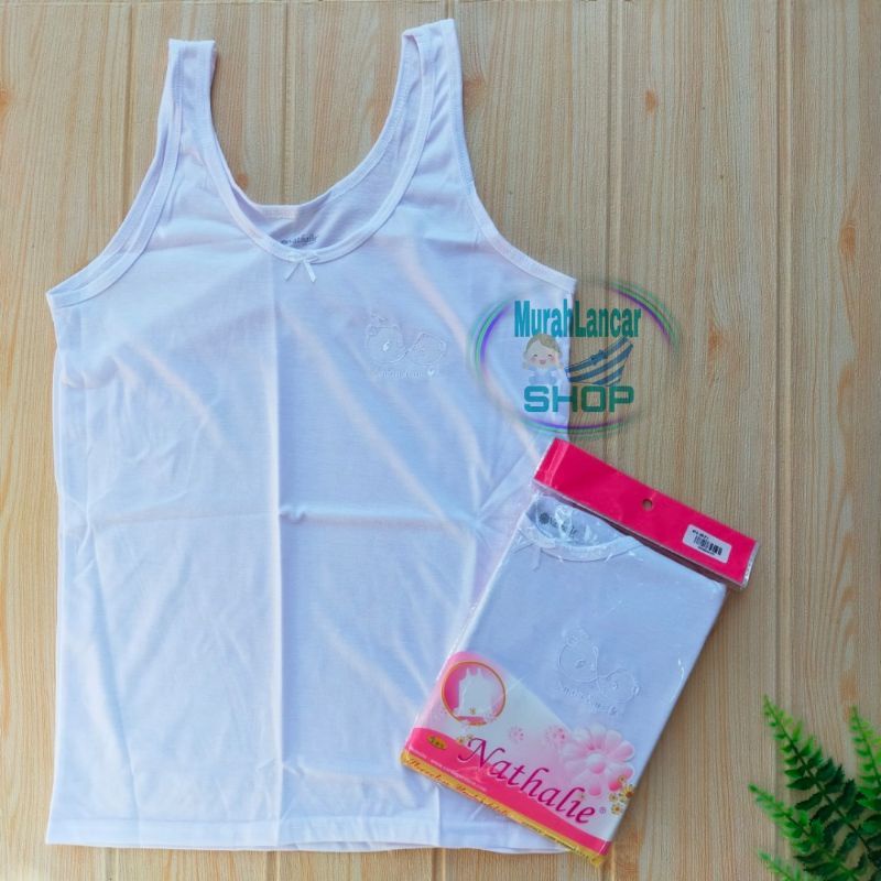 Jual Singlet Wanita Nathalie | Kaos Dalam Wanita Putih Polos | Tank Top Wanita Tali Besar ...