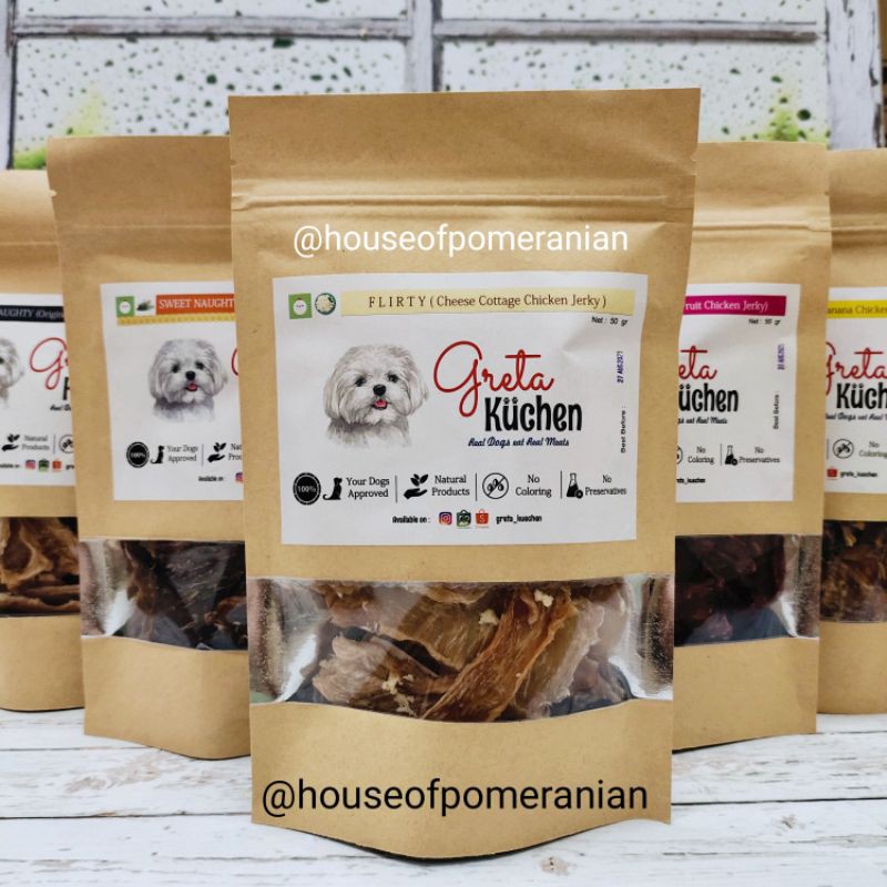 Jual snack anjing jerky GRETA KUCHEN chicken pork beef dog food treats ...