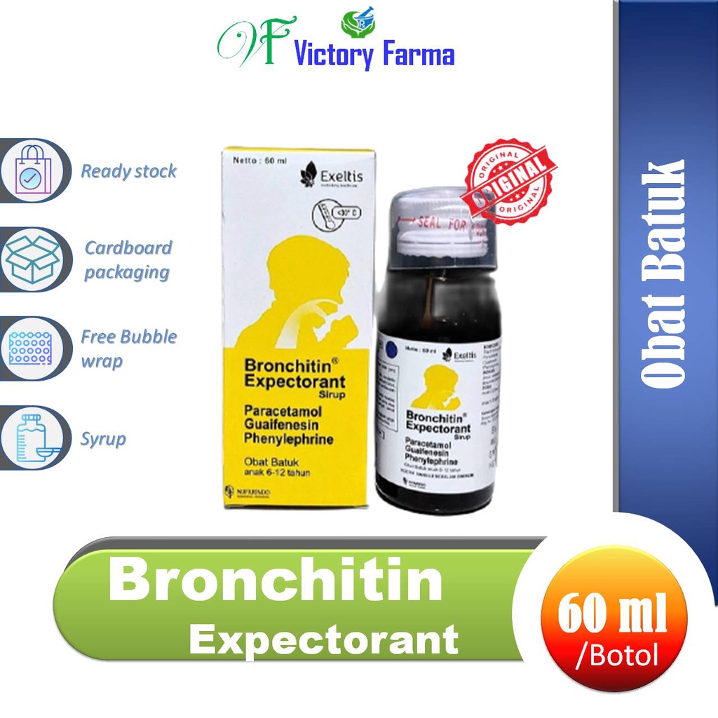 Jual Bronchitin Sirup 60 ml / Obat Batuk | Shopee Indonesia
