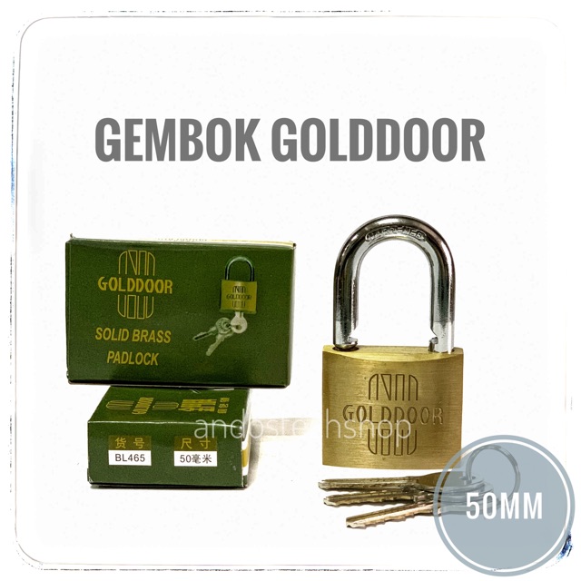 Jual Gembok Kuningan Asli 50MM Golddoor | Gold Door 50 MM | Shopee ...