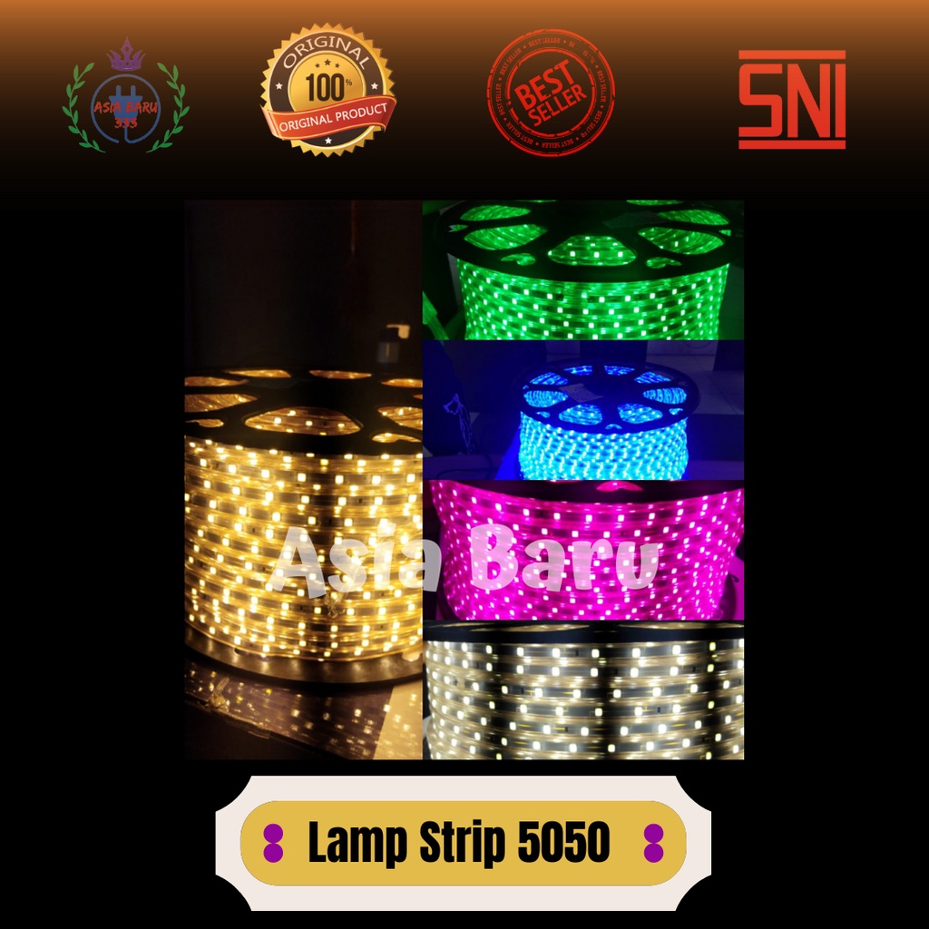 Jual LAMPU LED STRIP SELANG SMD 5050 100M Model Jarum | Shopee Indonesia