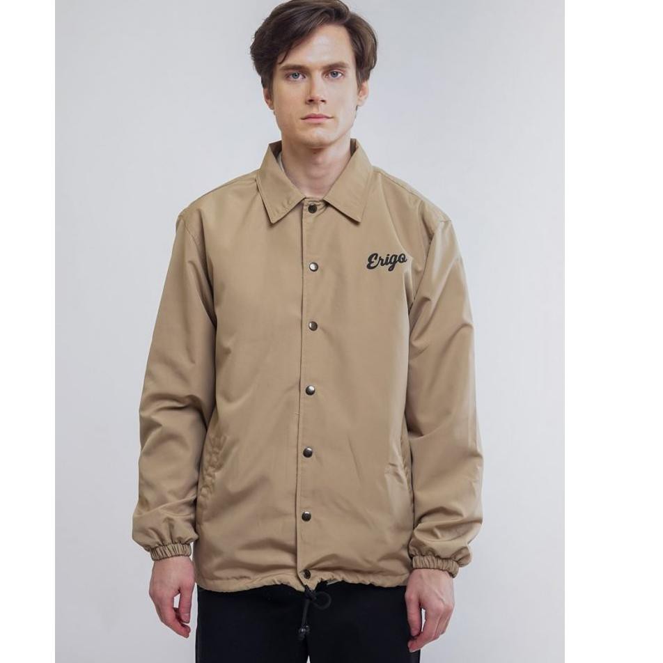 Jual Menarik.. Erigo Coach Jacket Feels Fear Khaki | Shopee Indonesia