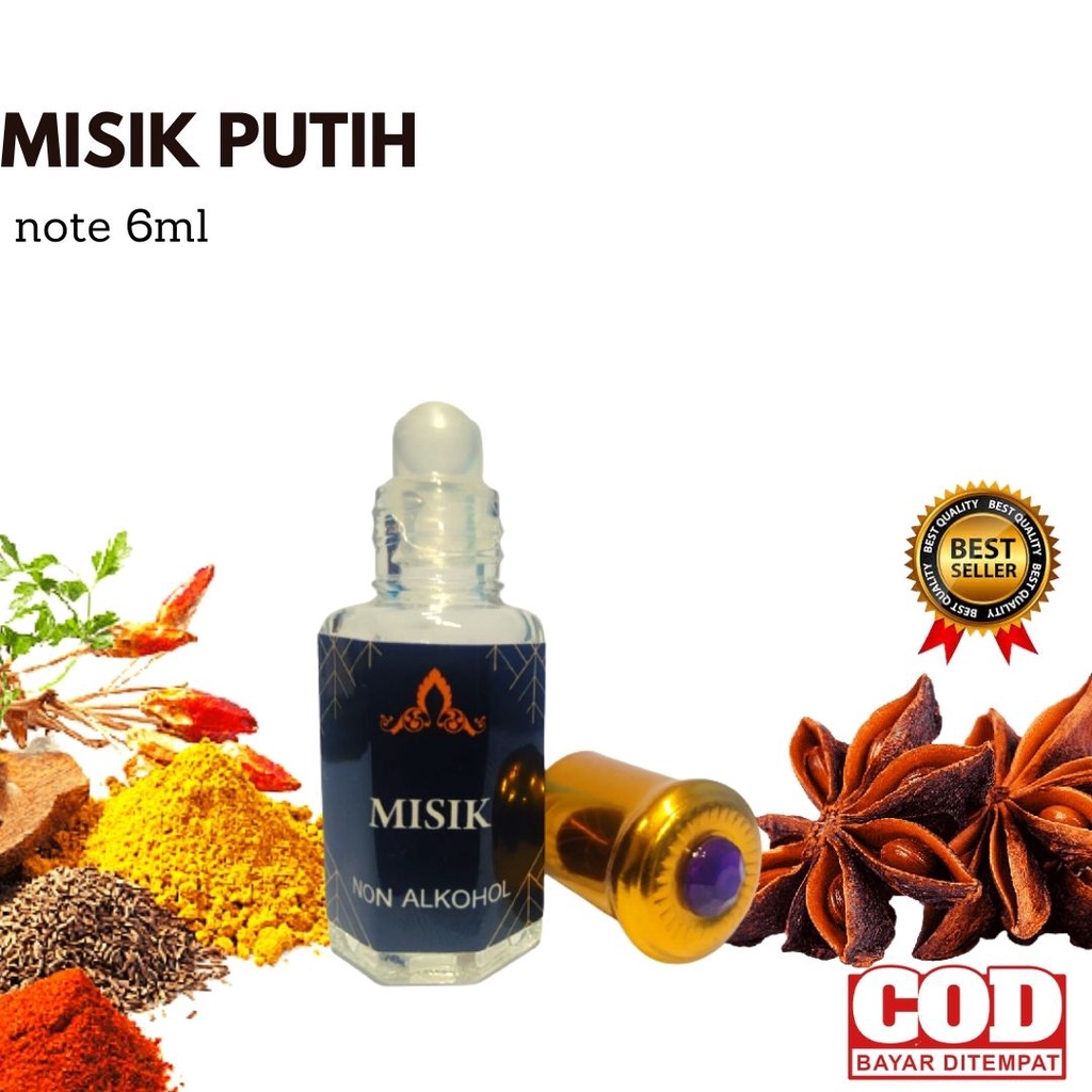 Jual Parfum Misik Putih Minyak Wangi Arab Saudi Murni Non Alkohol 6ml ...