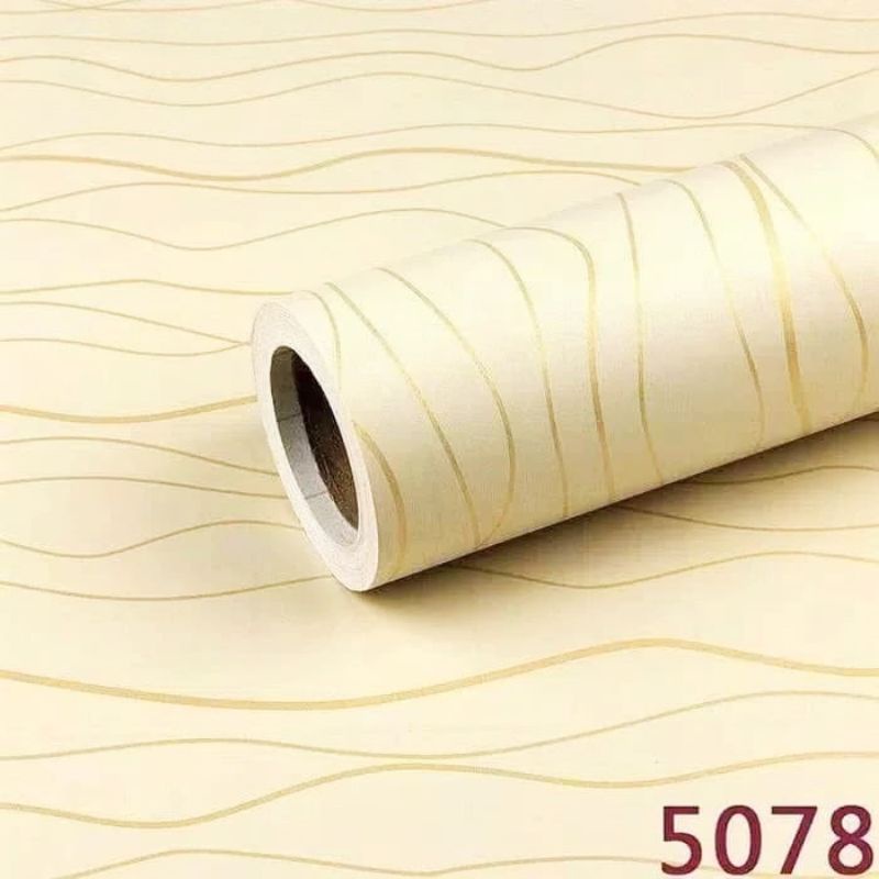 Jual ( COD ) Wallpaper sticker Dinding krem Salur Gold Minimalis Elegan Ruang Tamu | Shopee ...