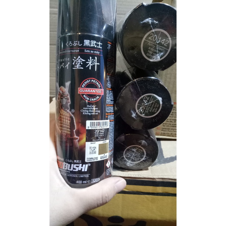 Jual cat semprot samurai Pilok pilox samurai army green 142 400ml hijau tentara glossy | Shopee ...