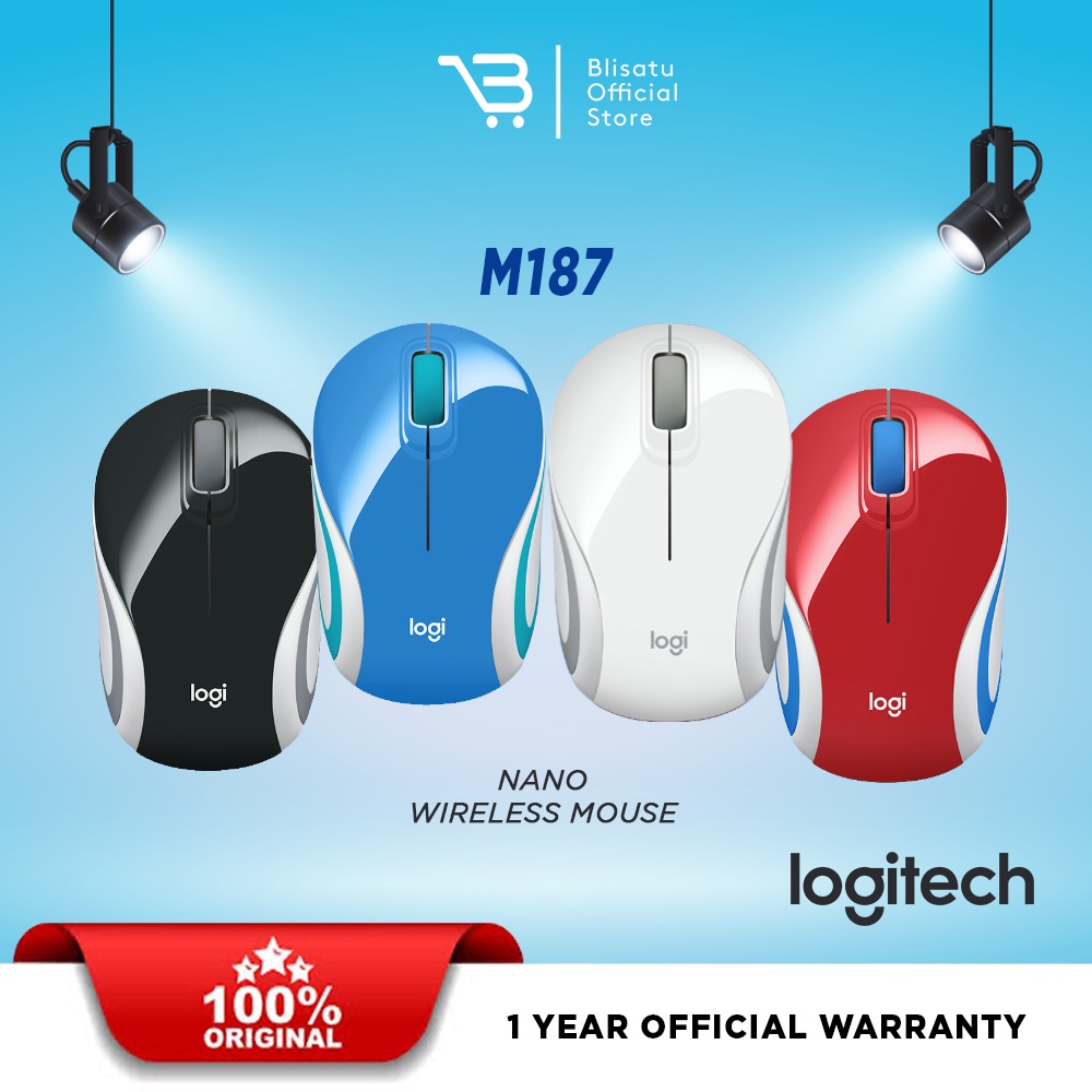 Jual Logitech M187 Mini Wireless Mouse | Shopee Indonesia
