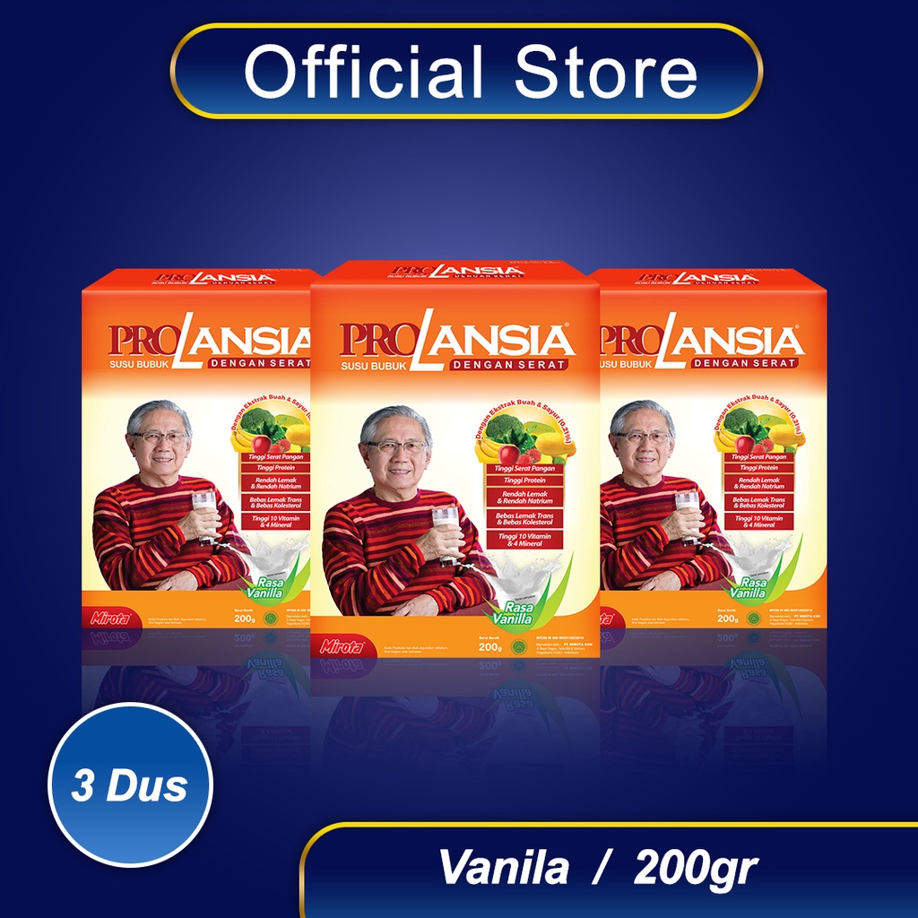 Jual Prolansia Vanila 200 Gram Susu Lansia X 3 | Shopee Indonesia