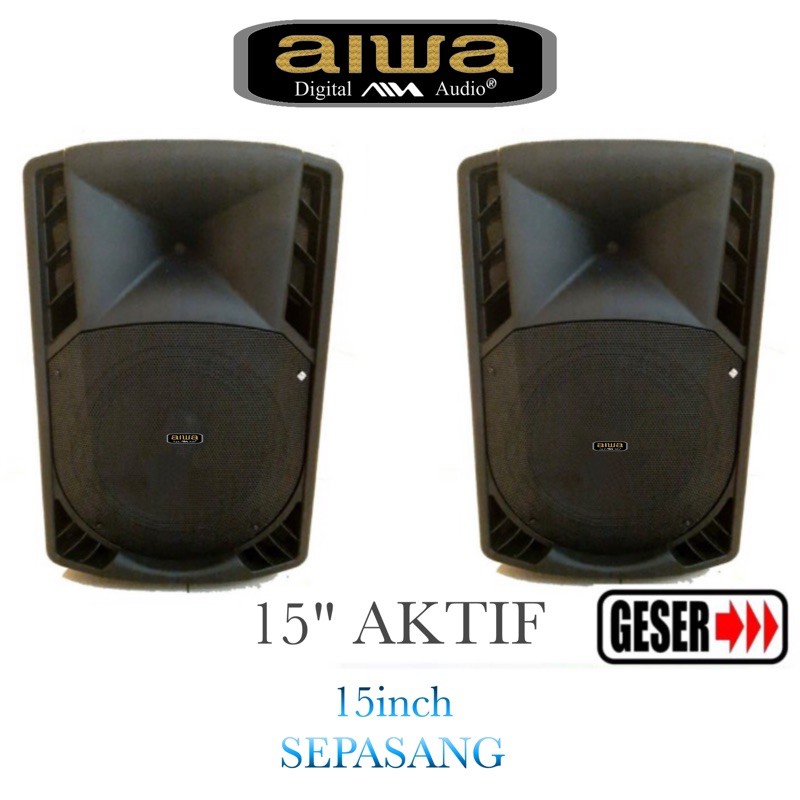 Jual Speaker Aktif Aiwa 15 INCH 600wattx2 | Shopee Indonesia