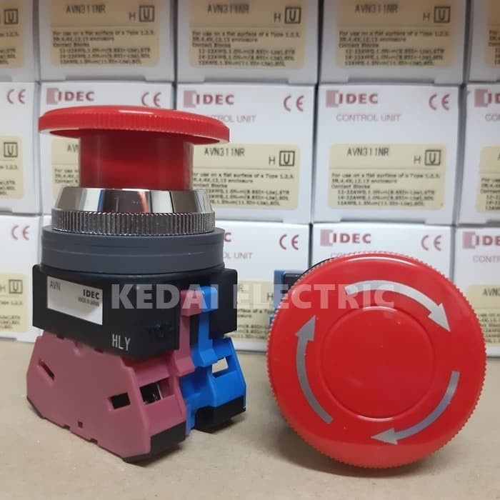 Jual IDEC EMERGENCY STOP 30MM PUSH BUTTON AVN311NR | Shopee Indonesia