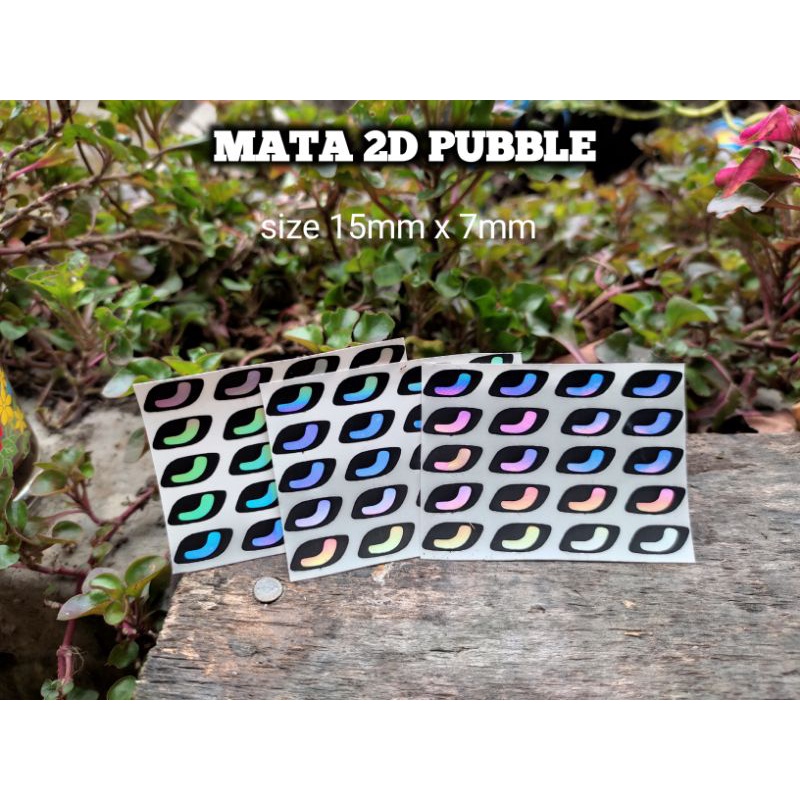 Jual stiker mata 2D pabble hologram isi 20pcs | Shopee Indonesia