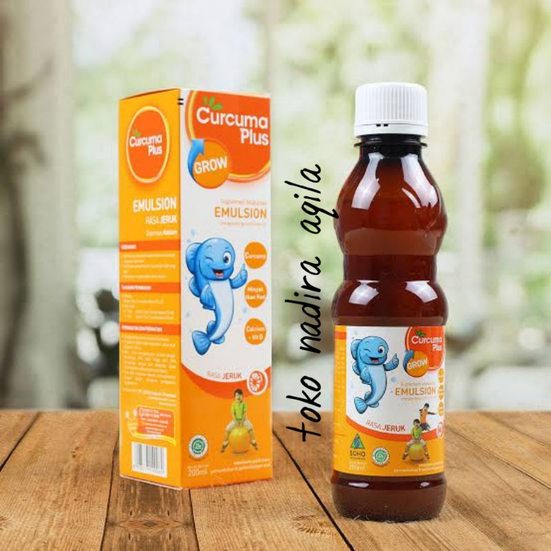 Jual Vitamin Curcuma Plus GROW Emulsion - Jeruk 200ml (1-6 Tahun ...