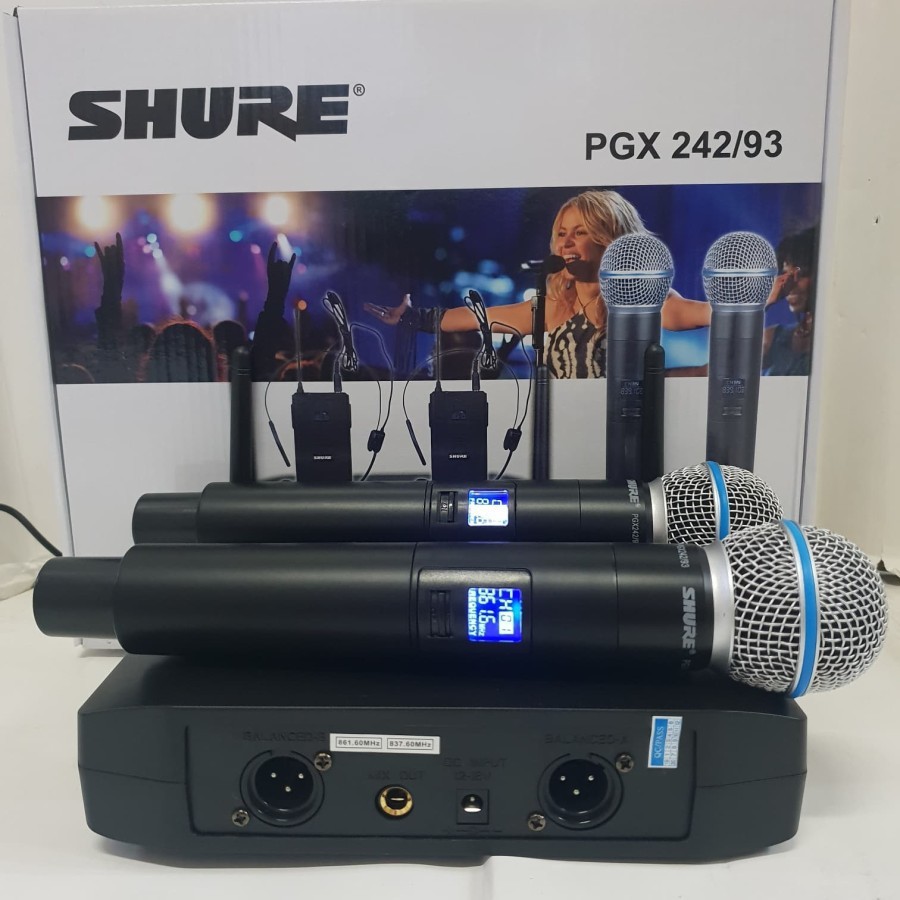Jual MIC SHURE PGX 242/93 PGX242/93 WIRELESS MICROPHONE ( HANDHELD ...