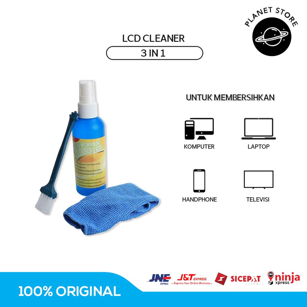 Jual PEMBERSIH LAYAR LCD 3IN1 LAPTOP SCREEN CLEANER MONITOR CLEANING ...