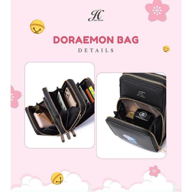 Jual DORAEMON BAG JIMS HONEY MINI BAG FLORA BAG FREE BOX | Shopee Indonesia