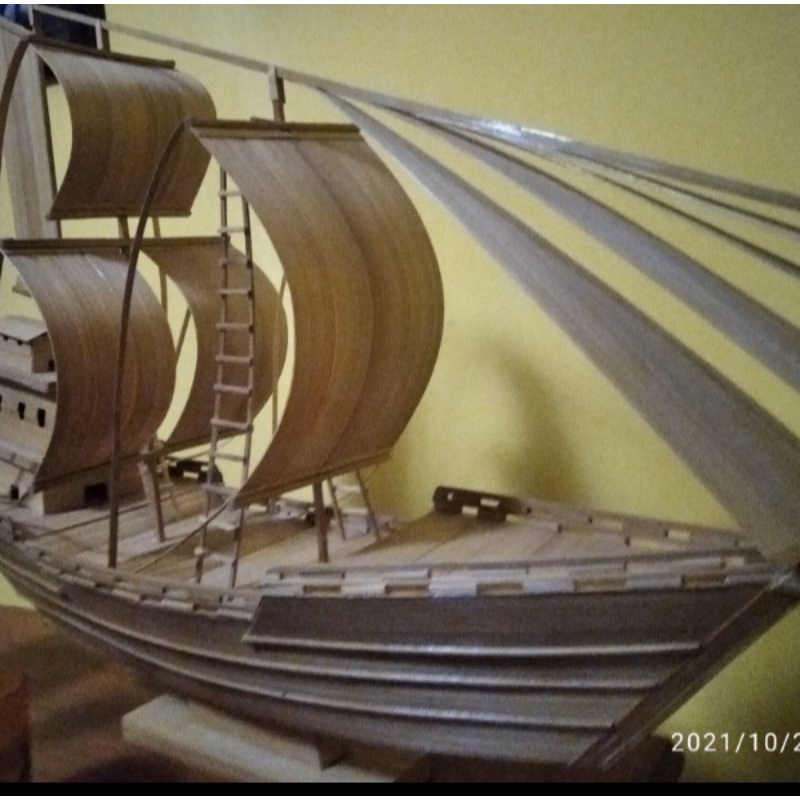 Jual miniatur perahu layar bambu | Shopee Indonesia