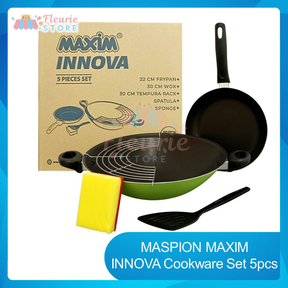 Jual MASPION Maxim Innova 5pcs Set - Wajan Frypan Wok Cookware Set ...