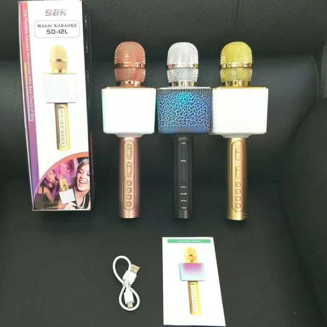 Jual MIC SMULE MAGIC MIK KARAOKE MICROPHONE WIRELESS BLUETOOTH 98K SD ...