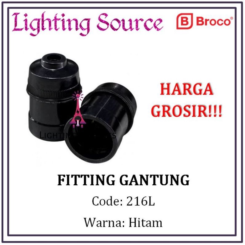 Jual BROCO FITTING GANTUNG HITAM 216L RUMAH LAMPU DRAT E27 | Shopee ...
