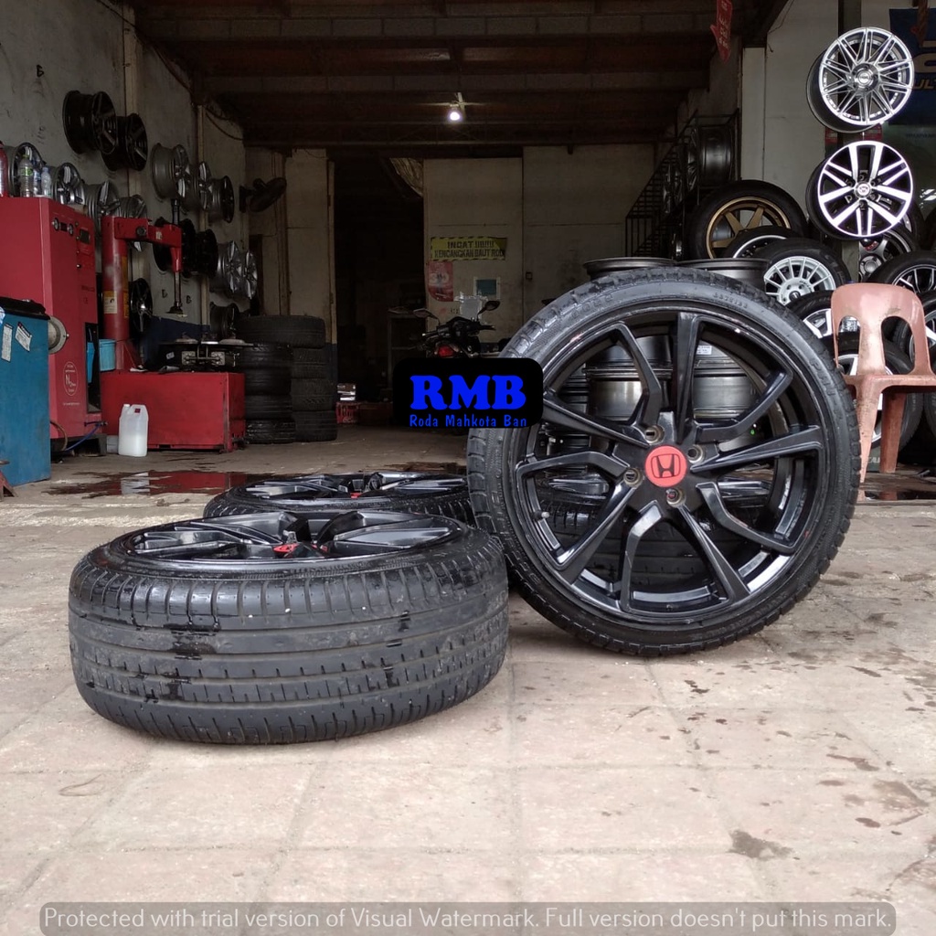 Jual VELG SEKEN MOBIL TYPE HSR MISATO RING 17 LEBAR 7,5 PCD 4X100 4X114.3 ET 40 + BAN ACCELERA ...