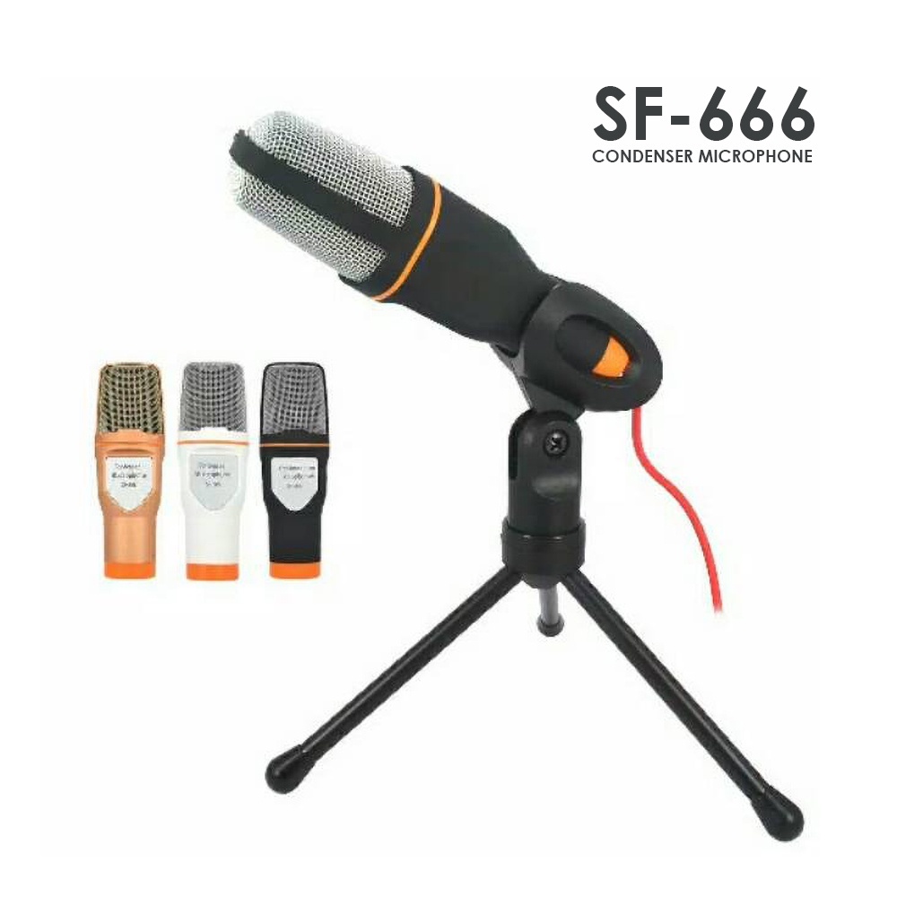 Jual Microphone SF-666 Condenser Mic Tripod | Shopee Indonesia