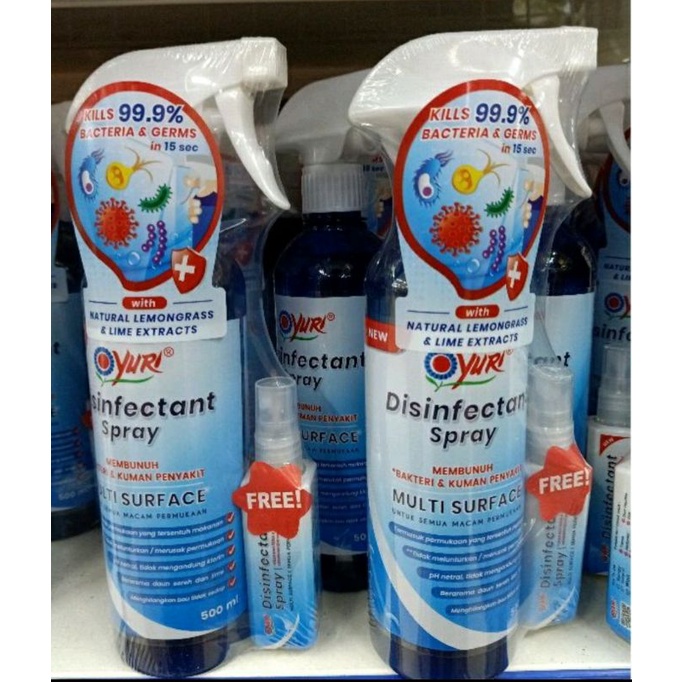 Jual YURI Disinfectant - BOTOL SPRAY 500 ML (ORIGINAL) | Shopee Indonesia