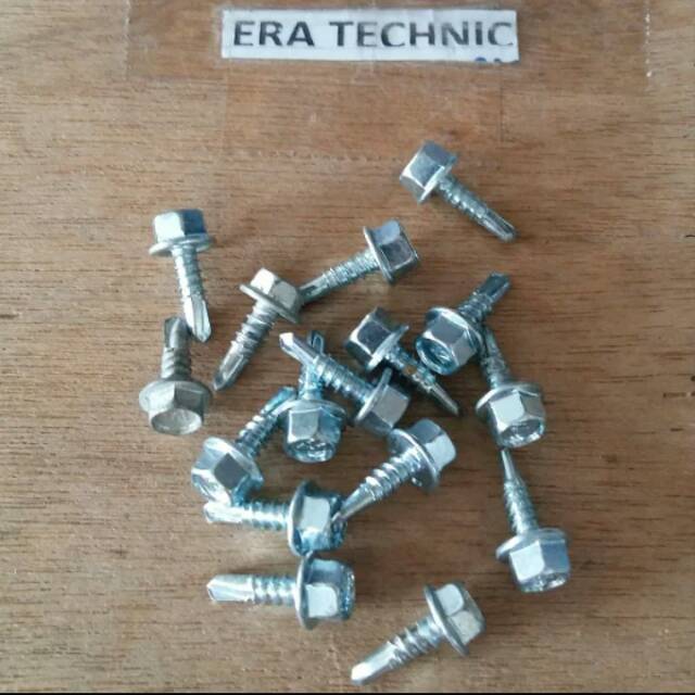 Jual Baut Roofing / Sekrup Roofing / baut baja ringan panjang 2 cm ...