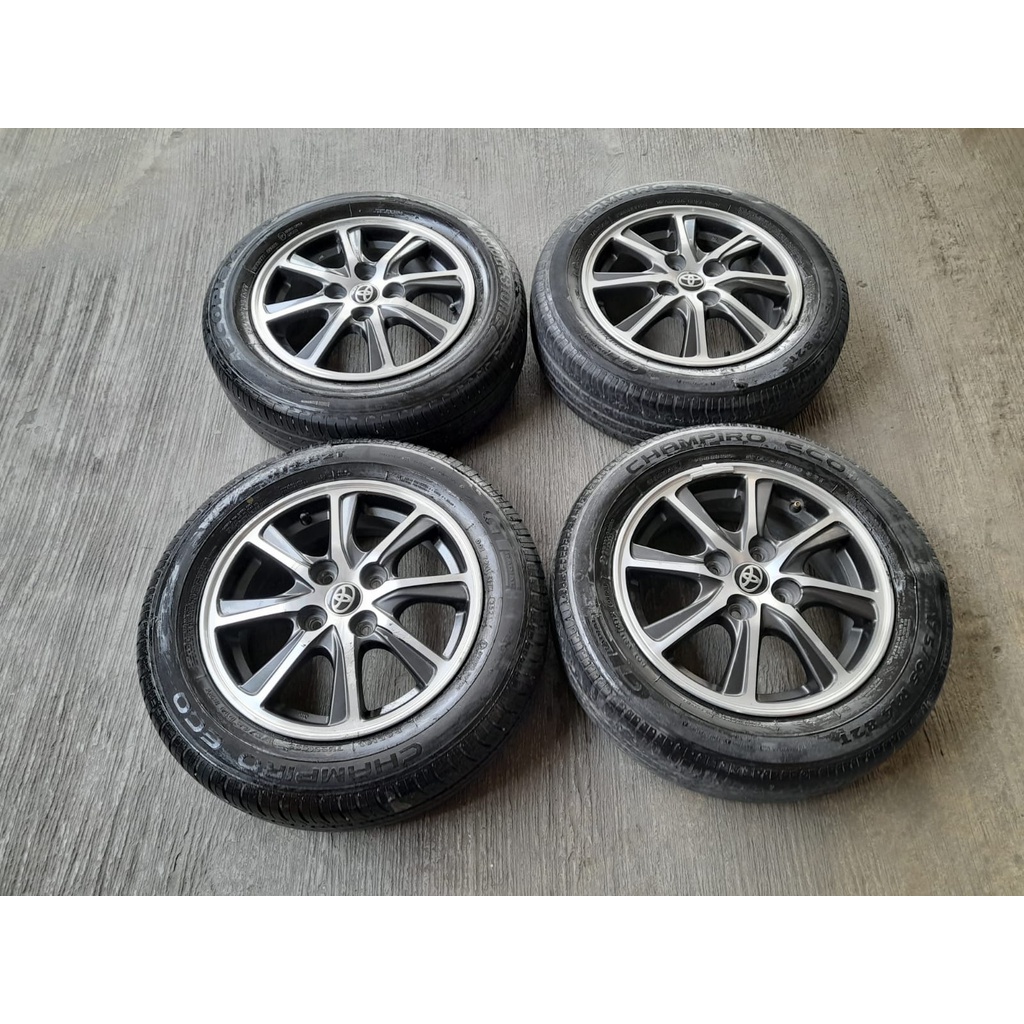 Jual Velg Aja Mobil Bekas Ring 14 Ori calya 4x100 Grey Polish | Shopee ...