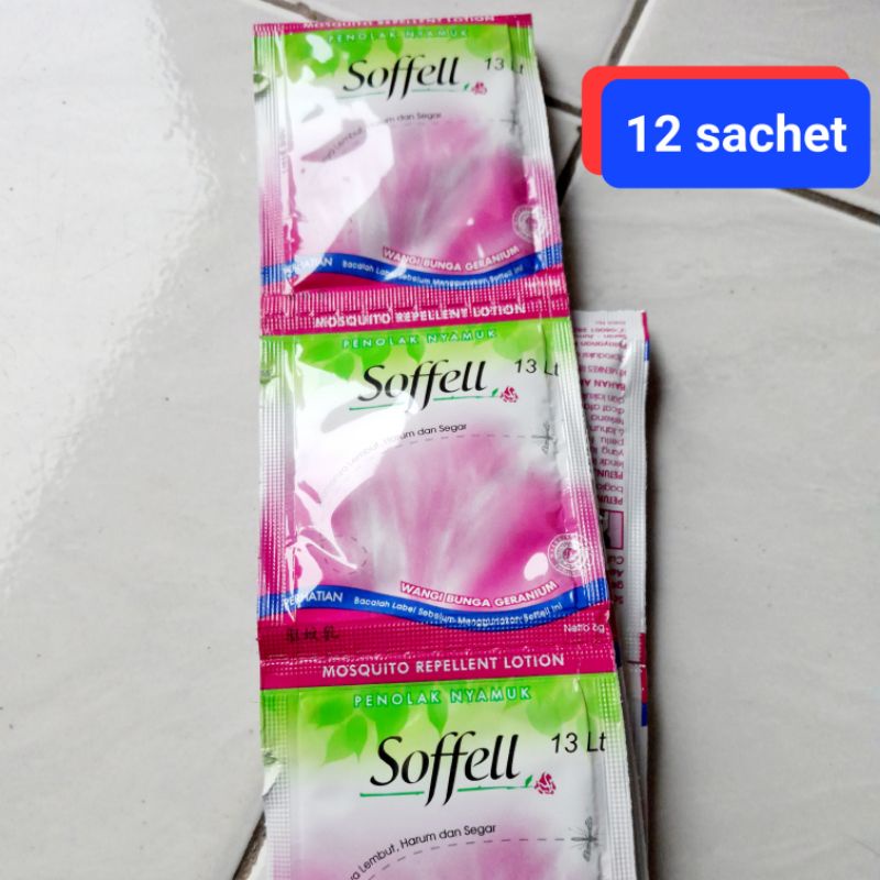 Jual SOFFEL LOTION ANTI NYAMUK 12 sachet AROMA JERUK.Apel.dan Geranium ...
