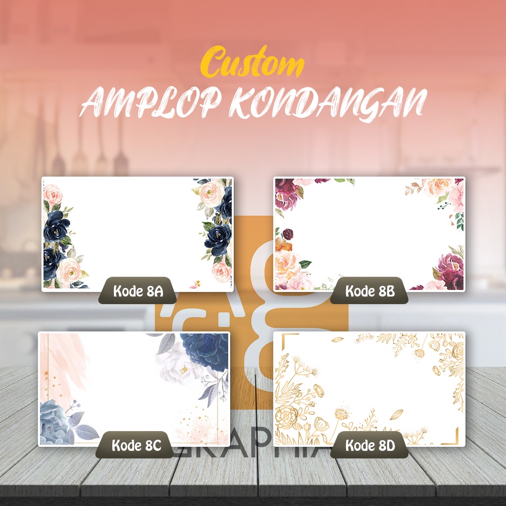 Jual Amplop Motif Bunga[Seri Angka] untuk Kondangan/Buwuhan/Aqiqah isi ...