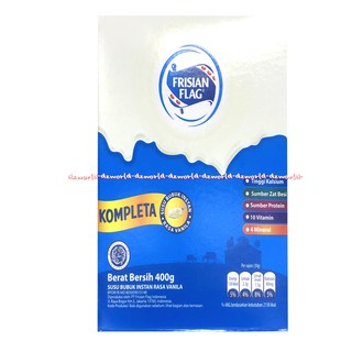 Jual Frisian Flag Kompleta Rasa Vanila 400gr Susu Bubuk Bendera Putih ...