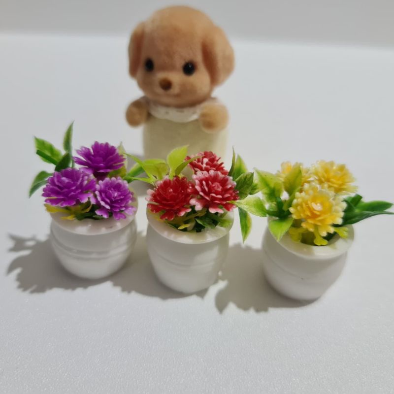 Jual Miniatur Pot Bunga skala 1:12 for sylvanian / barbie / dollhouse ...