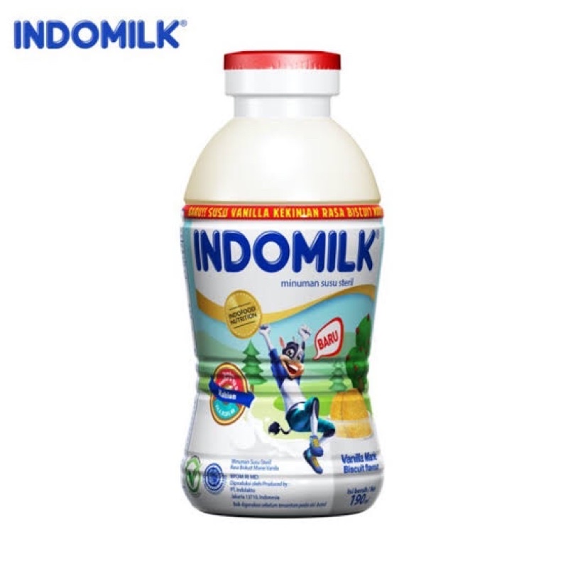 Jual INDOMILK Botol Susu UHT 190mL | Shopee Indonesia