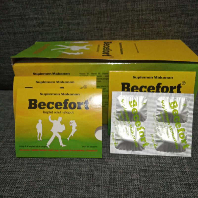 Jual Becefort, vitamin kaplet salut selaput ( blester 4 kaplet ...