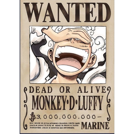 Jual Poster luffy new bounty / bounty one piece terbaru / bounty luffy ...