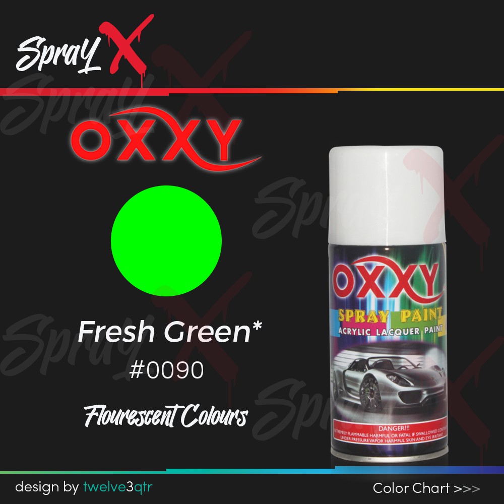 Jual OXXY FLUORESCENT FRESH GREEN 0090 / HIJAU STABILO #0090 300ML ...