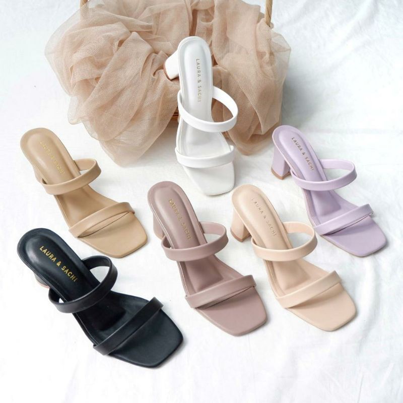 Jual LAURA & SACHI SACHI 02 Sandal Heels / Hak Tinggi | Shopee Indonesia